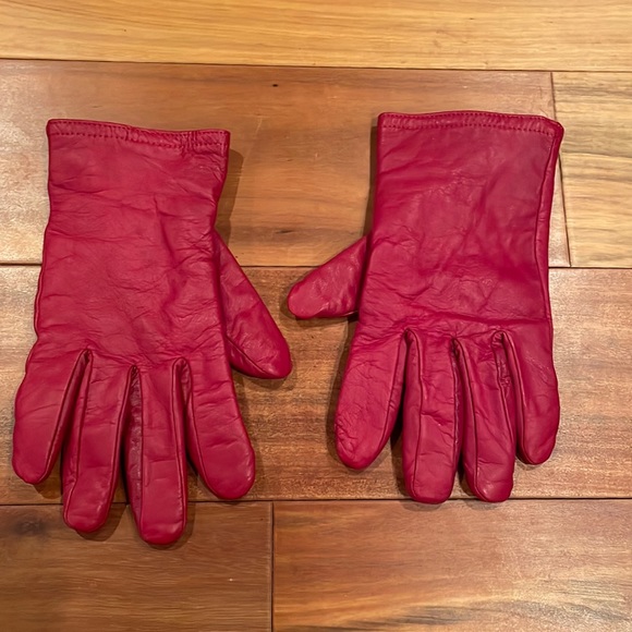 3M Thinsulate | Accessories | Thinsulate Red Leather Gloves | Poshmark